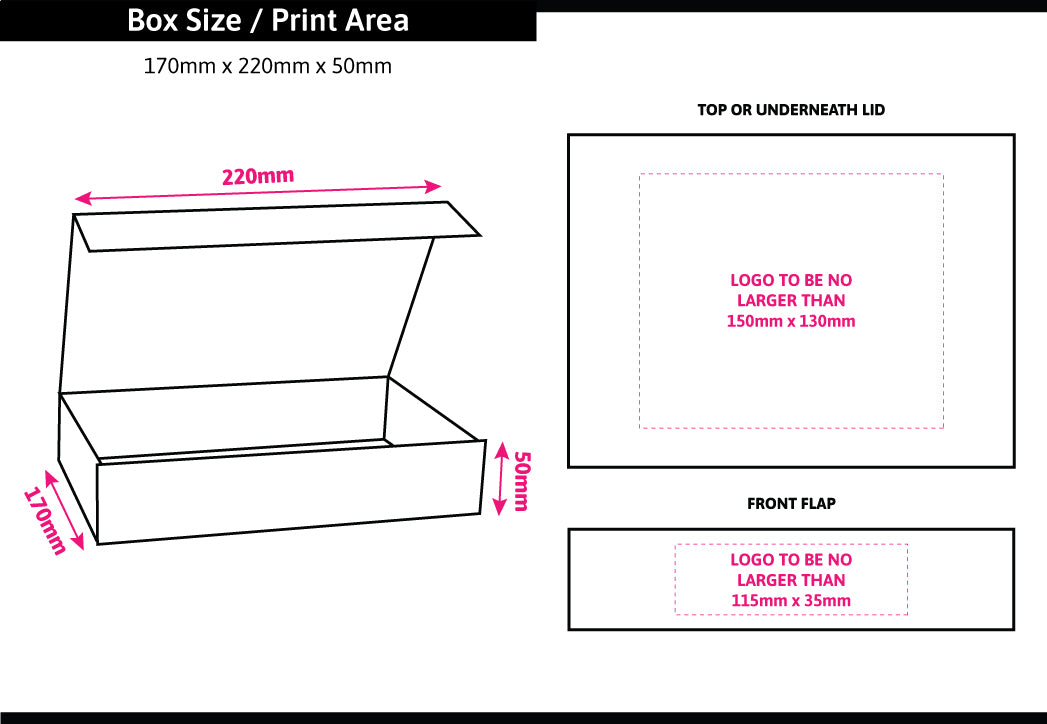Matt White Foil Printed Boxes 170x220x50mm – Midpac Printed Packaging