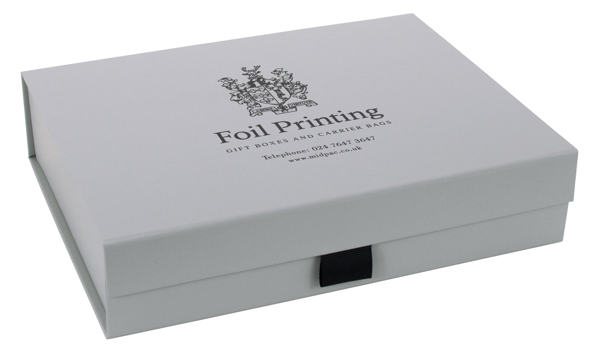 Luxury Grey Foil Printed Boxes 170x220x50mm – Midpac Printed Packaging